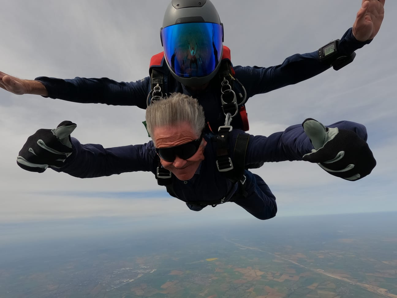 Father and daughter complete skydive in memory of much-loved wife and ...